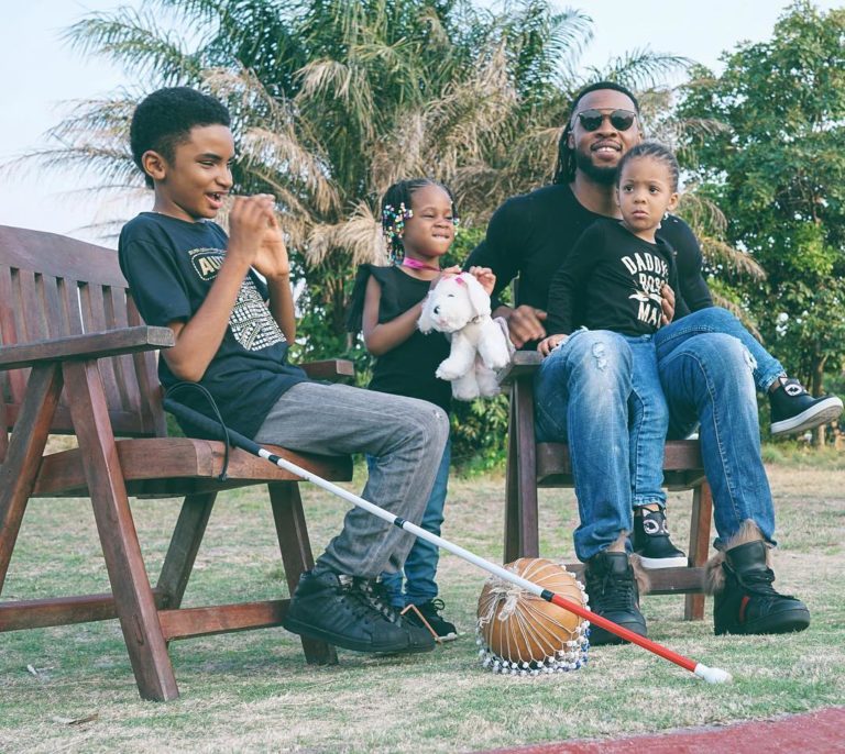 Singer Flavour Celebrates Semah, the blind boy he adopted, on his ...