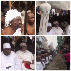 Rituals held at Isale Eko to welcome Oba of Lagos & his staff of office ...